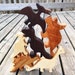 Wooden Dinosaur Set / Stacking Dinosaurs / Stacking Animals / Stacking ...