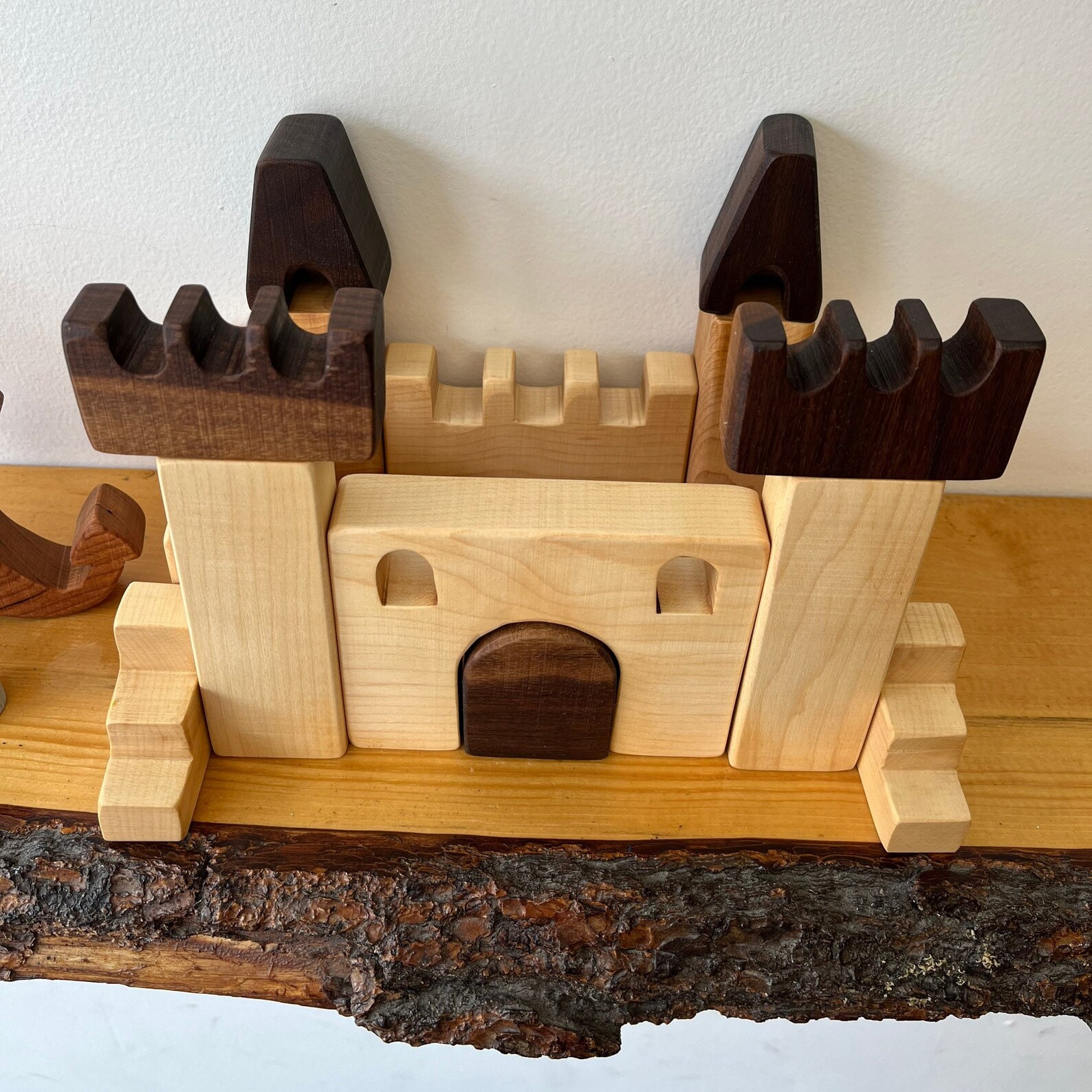 Wooden Castle Set / Wooden Building Blocks / Wooden Castle | Etsy