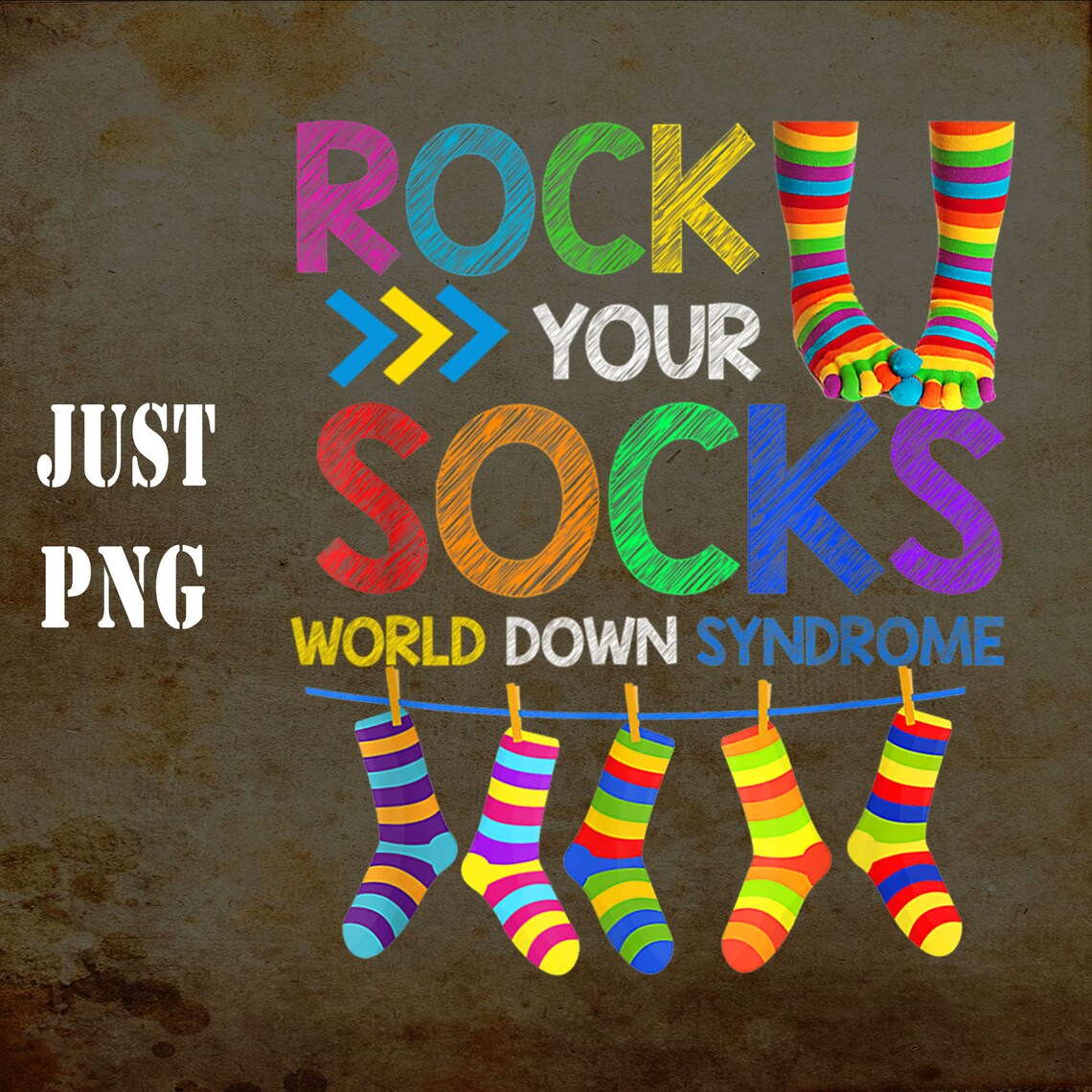 World Down Syndrome Day png Rock Your Socks Awareness Png | Etsy