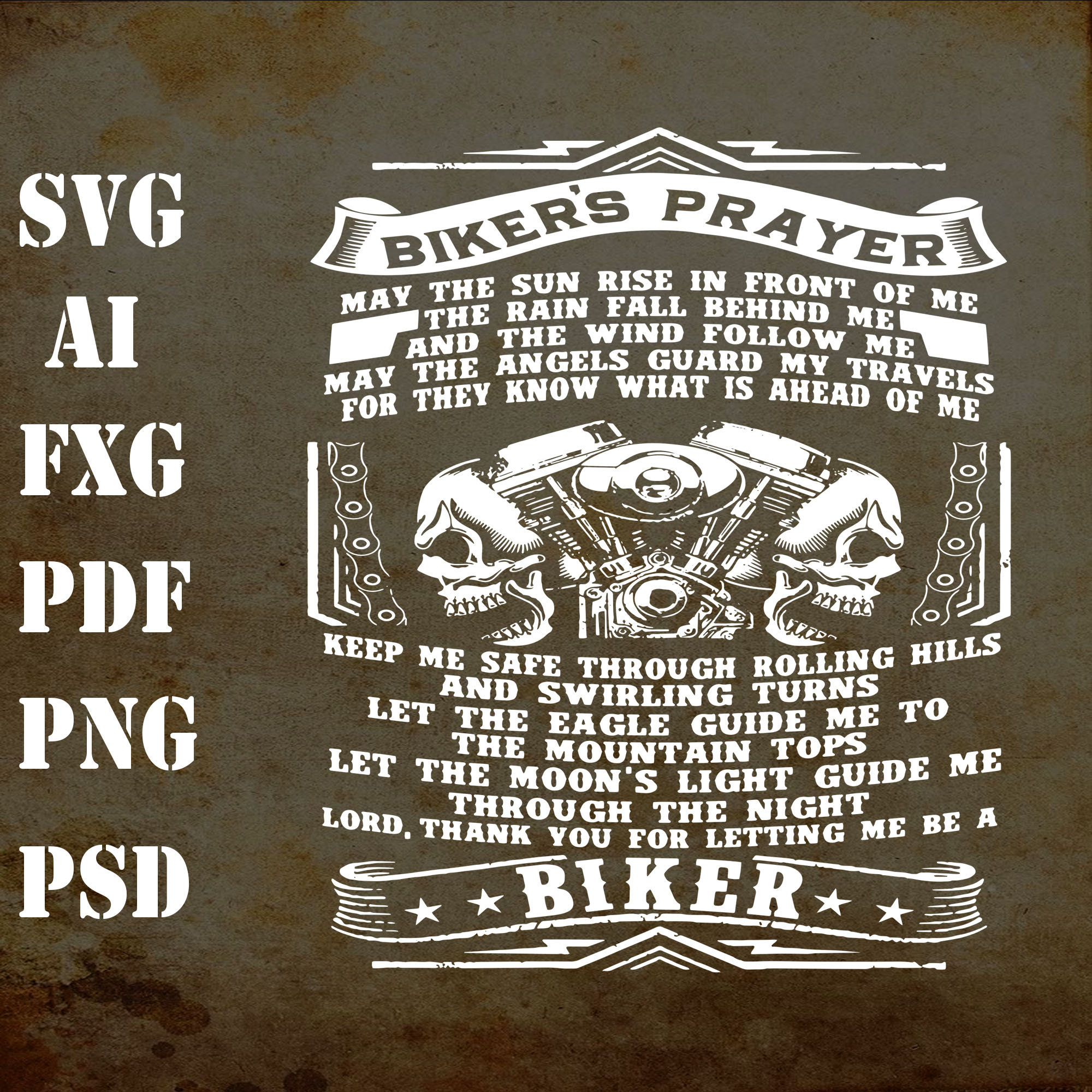 Biker's Prayer Svg Png Cut Files Vinyl Clip Art Download | Etsy