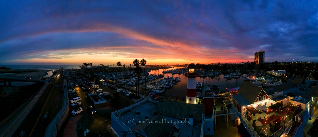 Southern California Sunset Panoramic Sunset in the City Downloadable ...