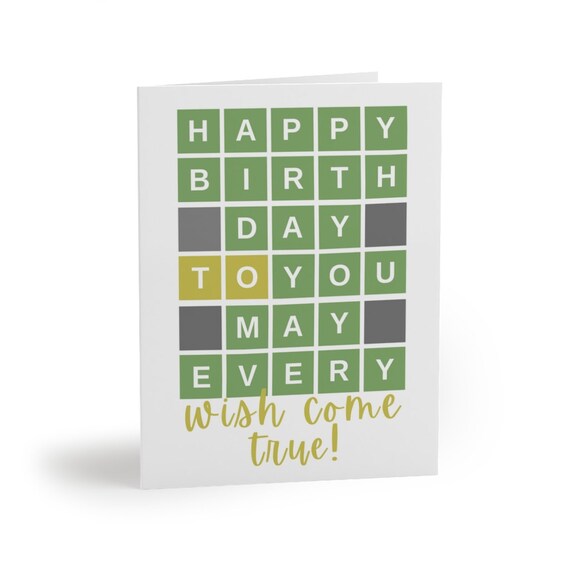 Happy Birthday Card Wordle Birthday Card Birthday Card - Etsy