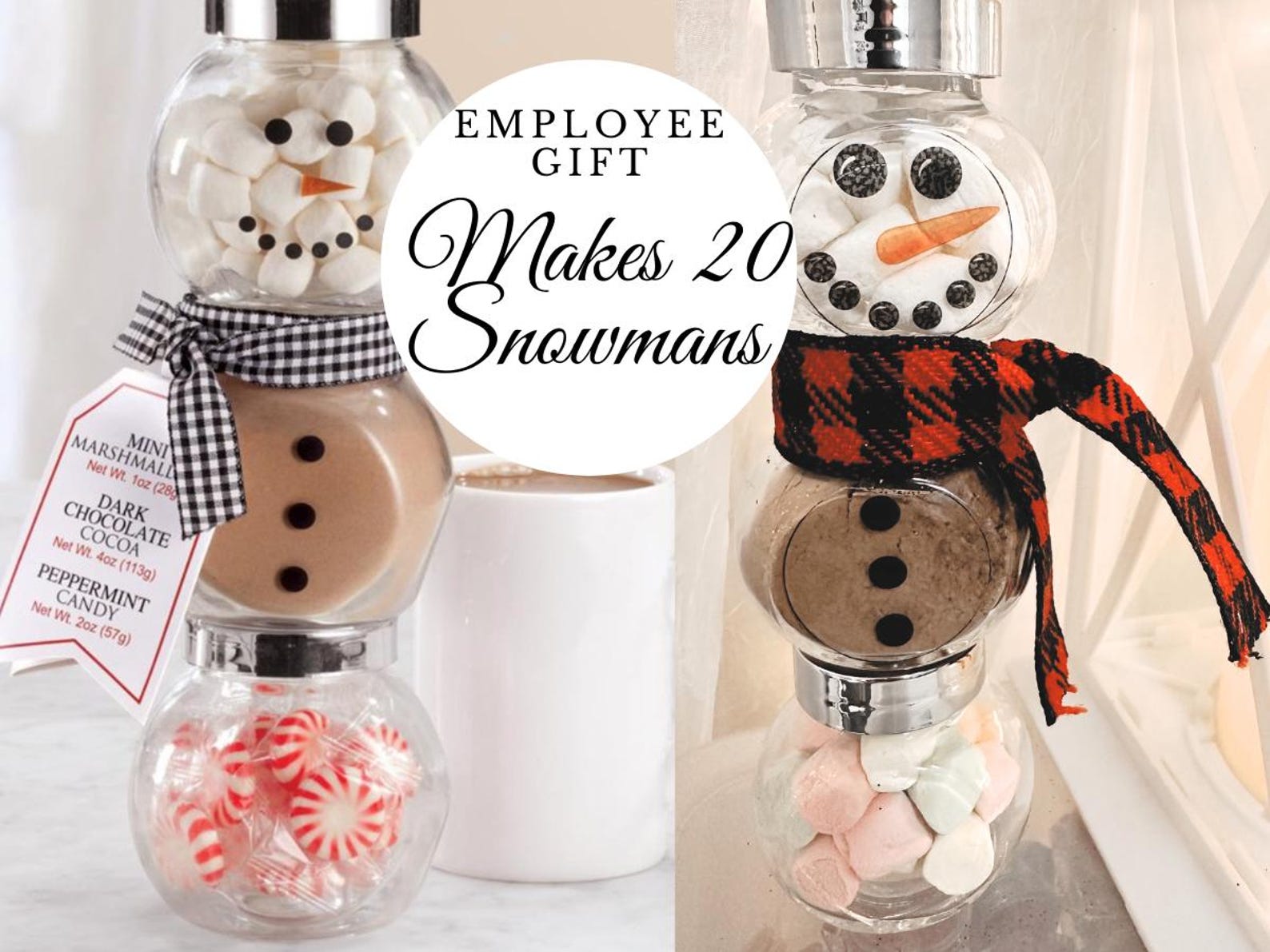 Bulk Employee Christmas Gift Snowman Hot Cocoa Stocking Stuffer Jar ...