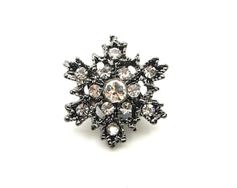 Rhinestone Snowflake Buttons - Etsy
