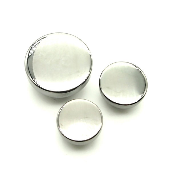 Metal Mirror Buttons - Etsy