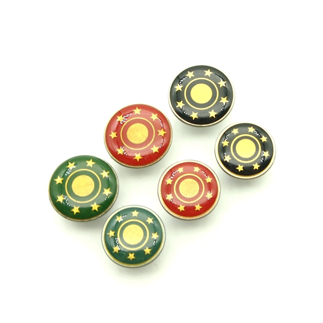 Epoxy Jean Button (10pcs) - 15/17mm; Black/green/red - Etsy