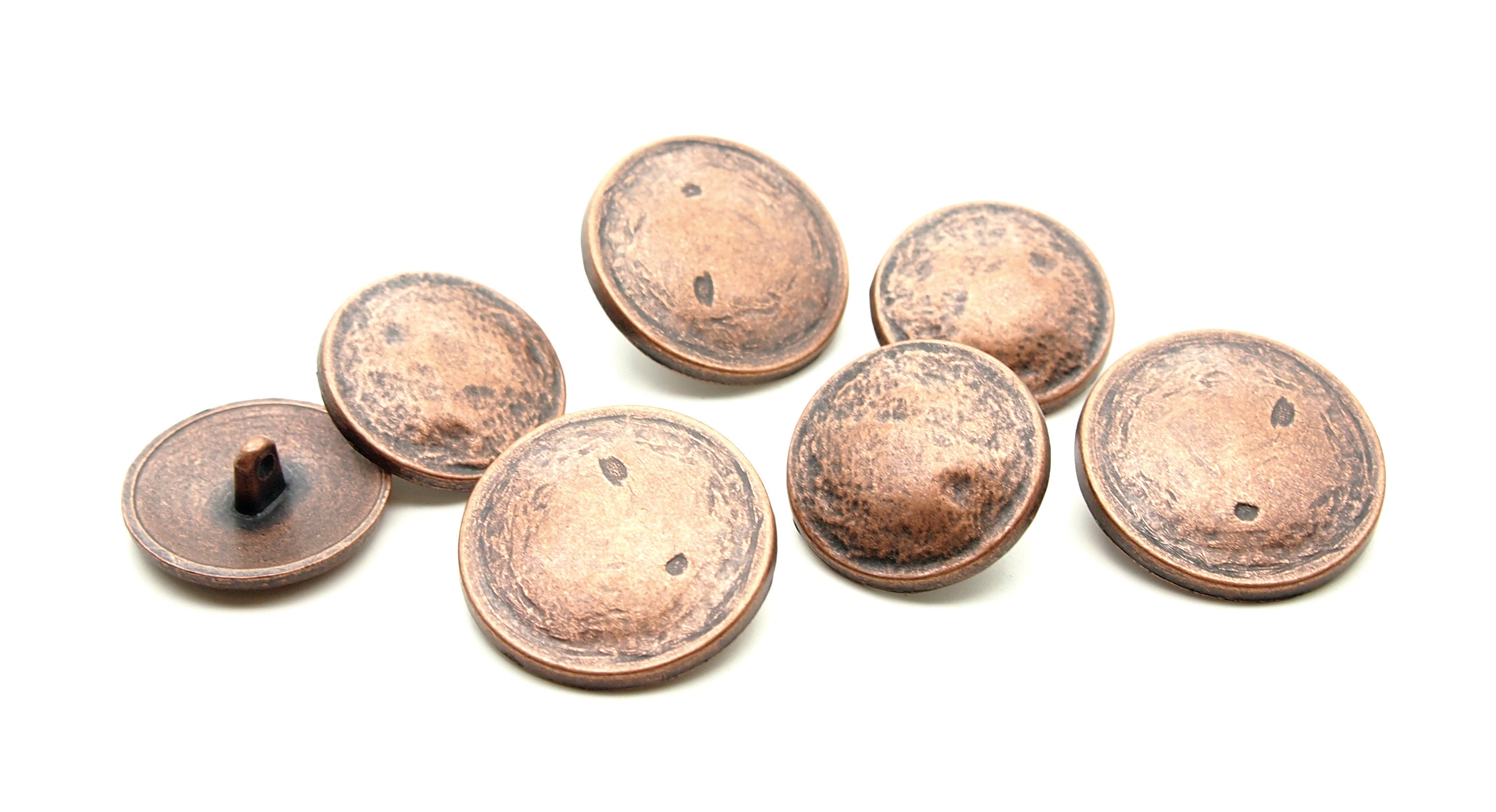 Antique Copper Hammered Buttons 10pcs 18/25/29mm - Etsy