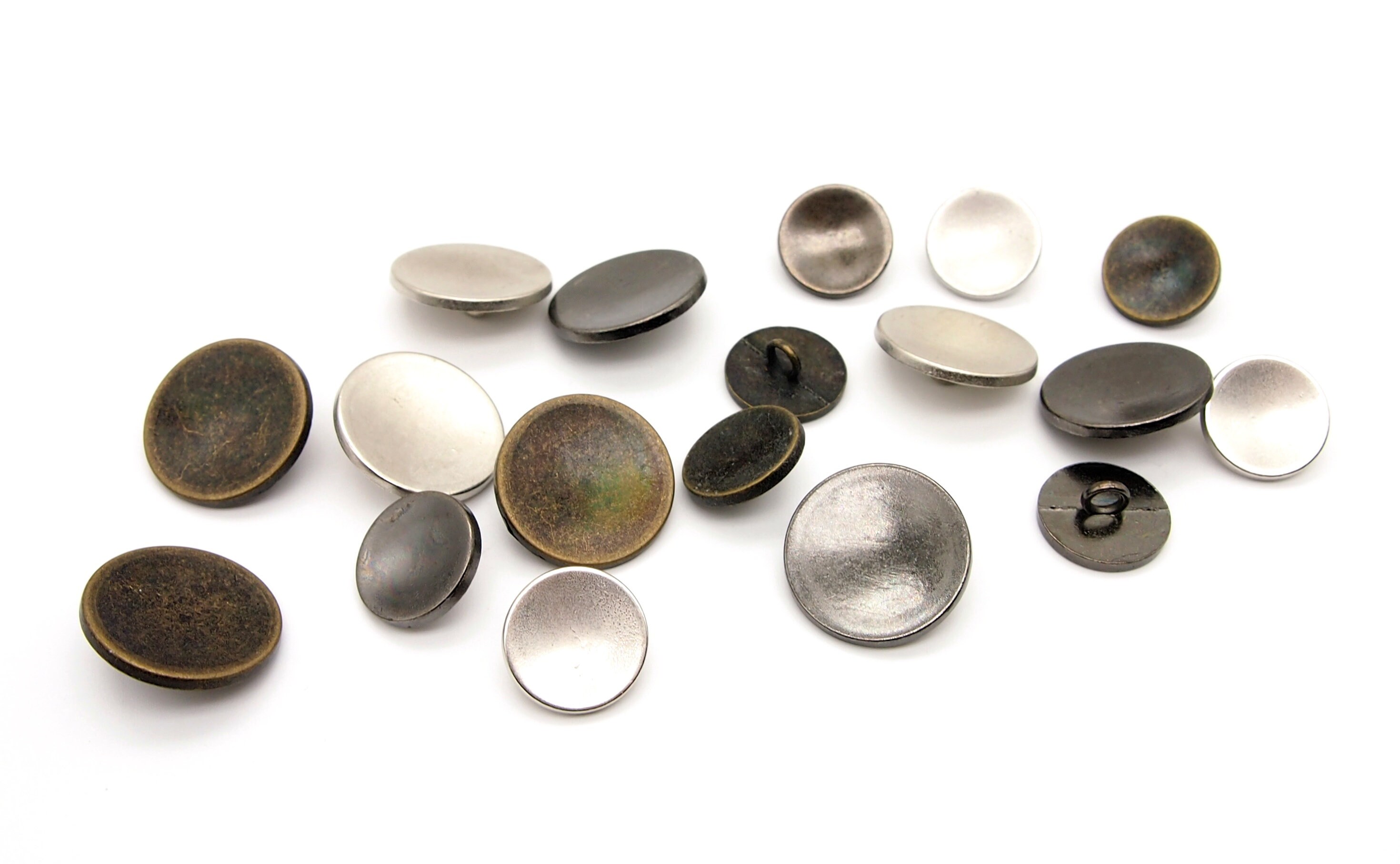 Concave Buttons 10 Pcs 14/21mm: Antique Brass/pewter/matte | Etsy