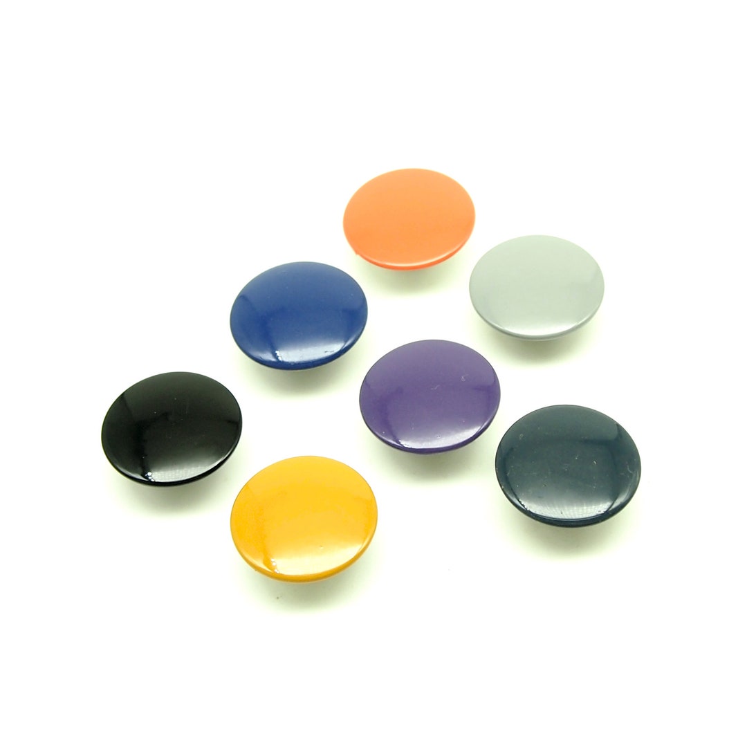 Colorful Jean Buttons (10pcs) - 20mm; Grey/mustard Yellow/orange/purple ...
