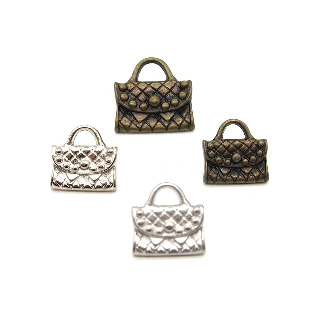 Handbag Buttons (10 Pcs) - 11/15mm; Antique Brass/matte Silver/silver ...