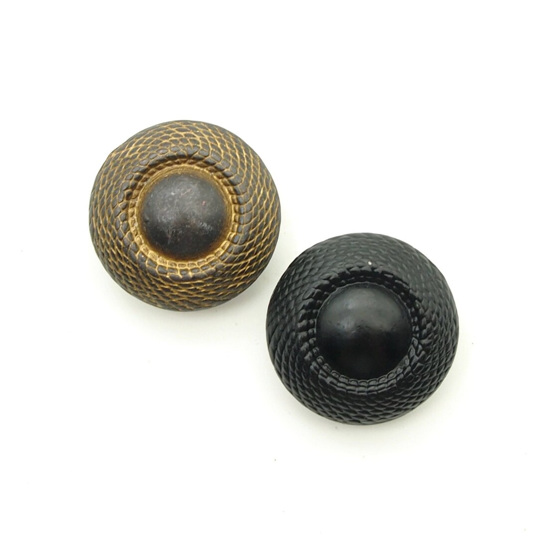 Snake Skin Pattern Buttons (10pcs) - 22mm; Black/dark Graphite - Etsy
