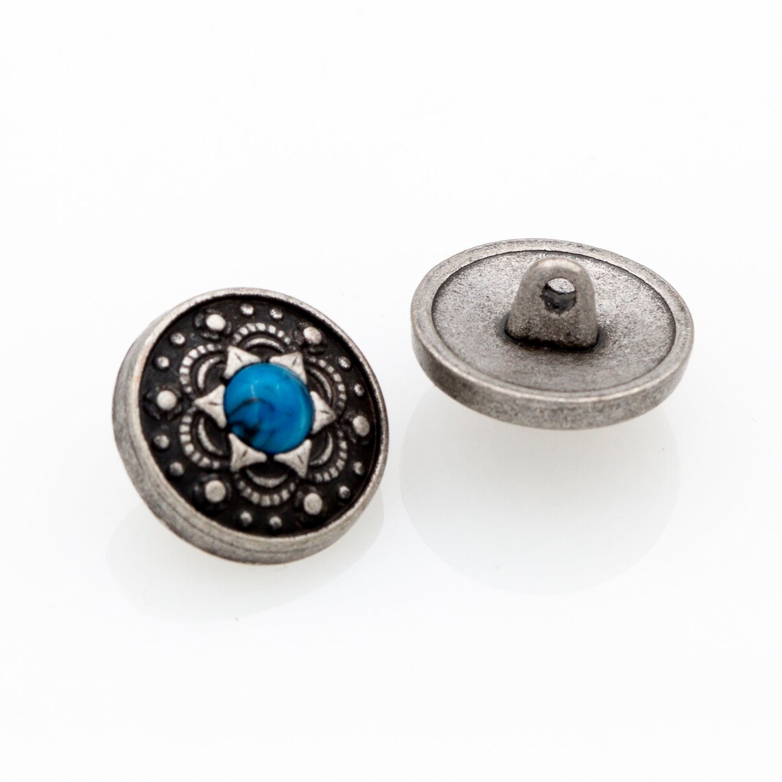Antique Turqoise Stone Buttons (10 Pcs) - 15mm - Etsy