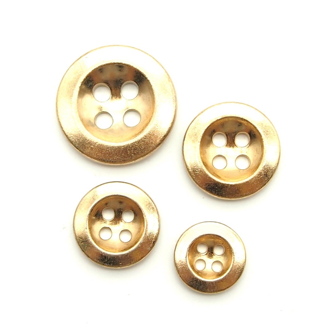 Gold 4 Hole Buttons (10pcs) - 15/18/20/25mm - Etsy