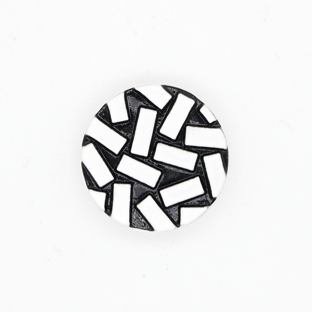 Geometric B&W Button (5pcs) - 25mm - Etsy