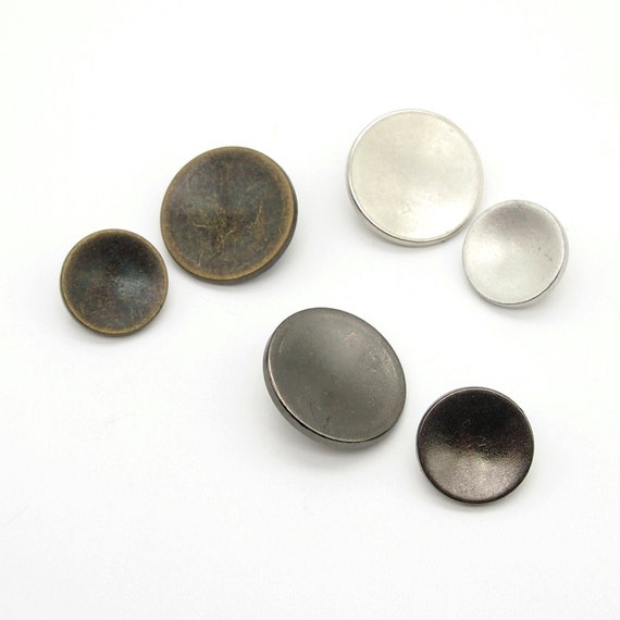 Concave Buttons 10 Pcs 14/21mm: Antique Brass/pewter/matte - Etsy