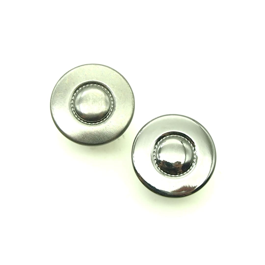 Circle Jean Button (10pcs) - 17mm; Shiny Pewter/pewter - Etsy