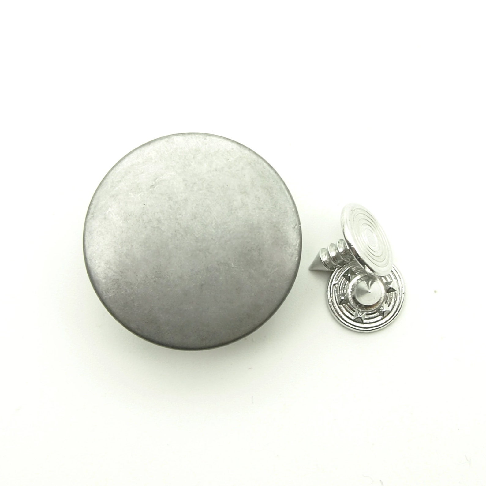 Simple Jean Buttons (10pcs) - 15/17/18/23/25mm; Dark Silver - Etsy