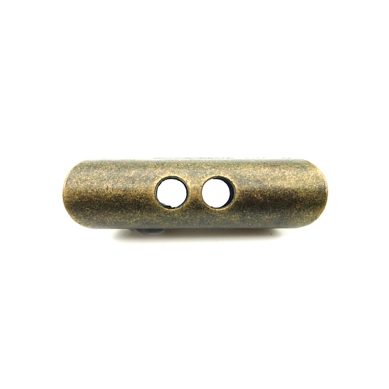 Rectangular 2 Hole Buttons (5pcs) - 10x36mm; Antique Brass/antique ...