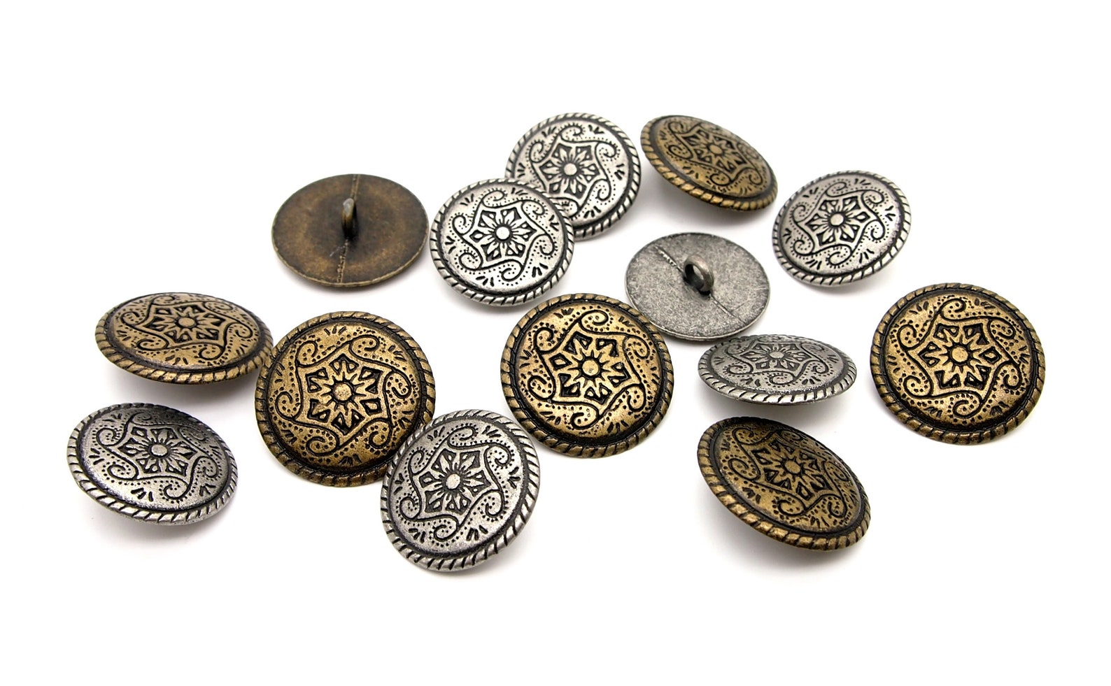Antique Celtic Buttons (10pcs) - 20/23mm; Antique Brass/dark Silver - Etsy