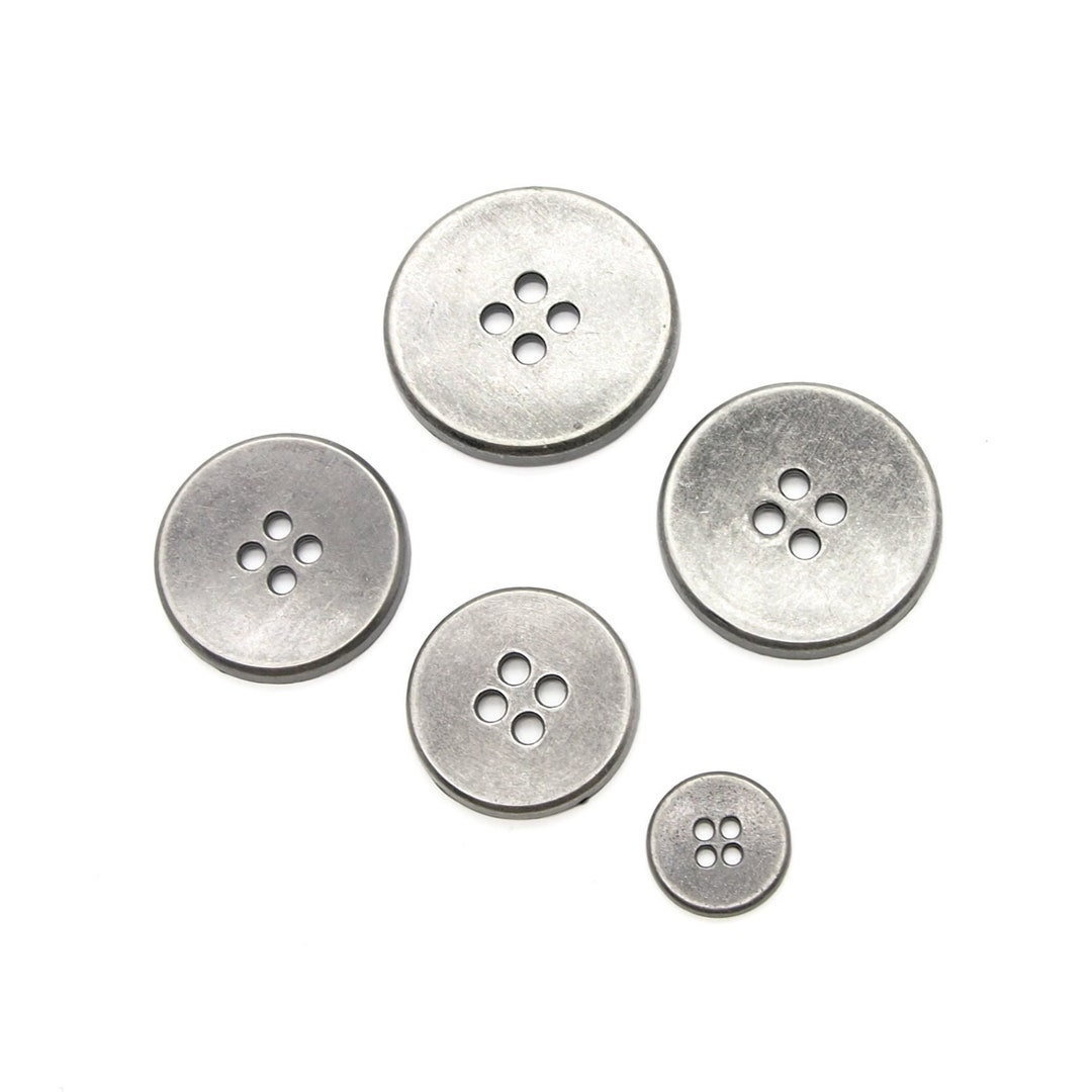 Pewter 4 Hole Buttons (10pcs) - 12/20/23/25/27mm - Etsy