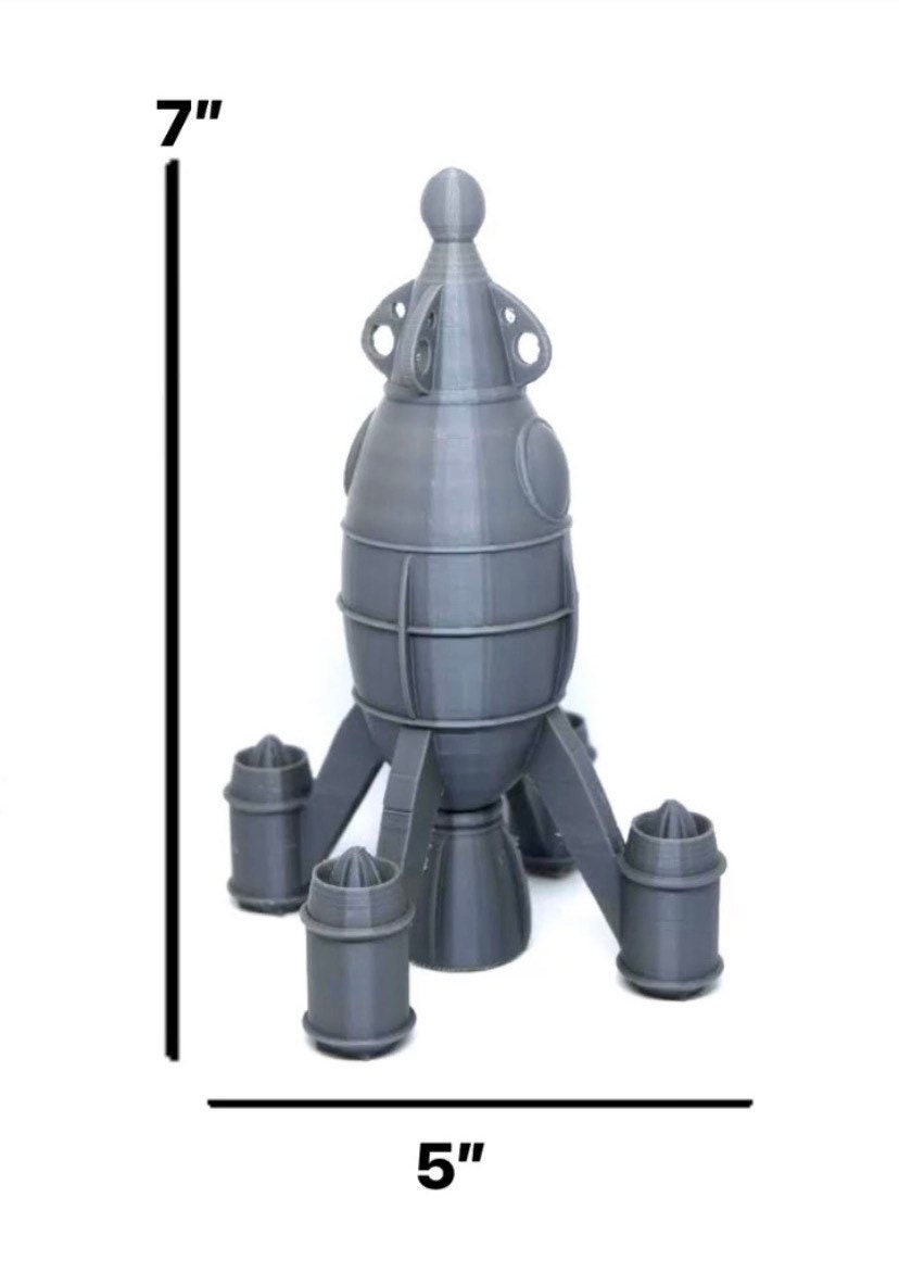 Retro Rocket Ship | Etsy