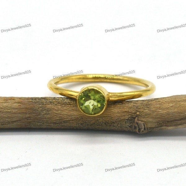 18k Peridot Ring - Etsy