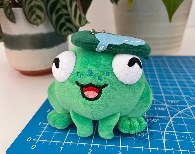 Carl the Frog Plush Toy Cute Frog With Lily Pad Keychain Plush Teddy ...