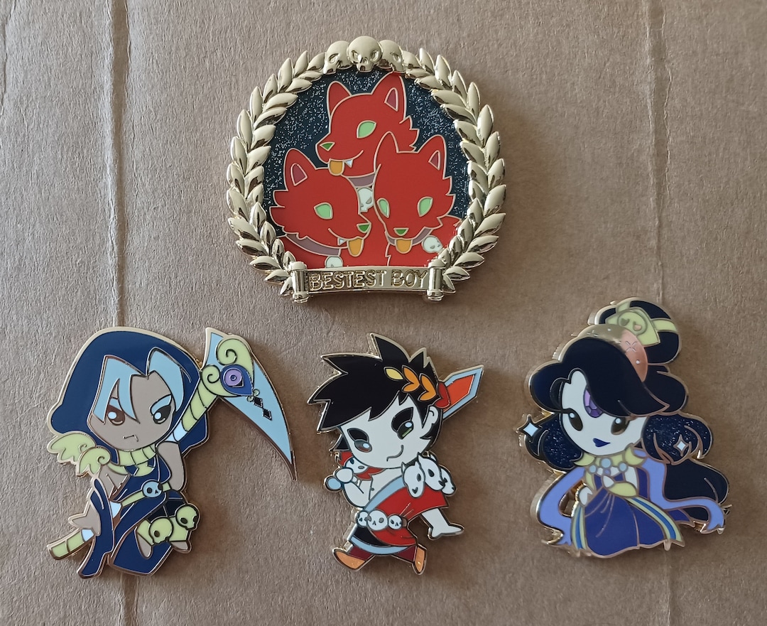 Unofficial Hades Game - Enamel Pins of Zagreus, Thanatos, Nyx, and ...