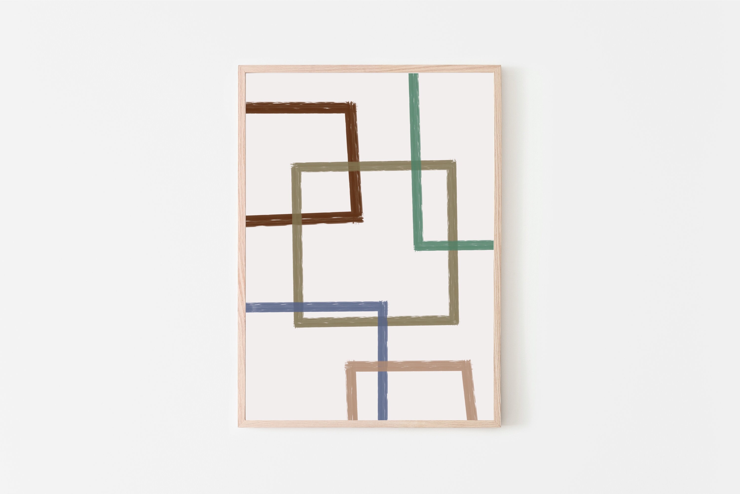 Abstract Print Geometric Print Colorful Art Digital | Etsy