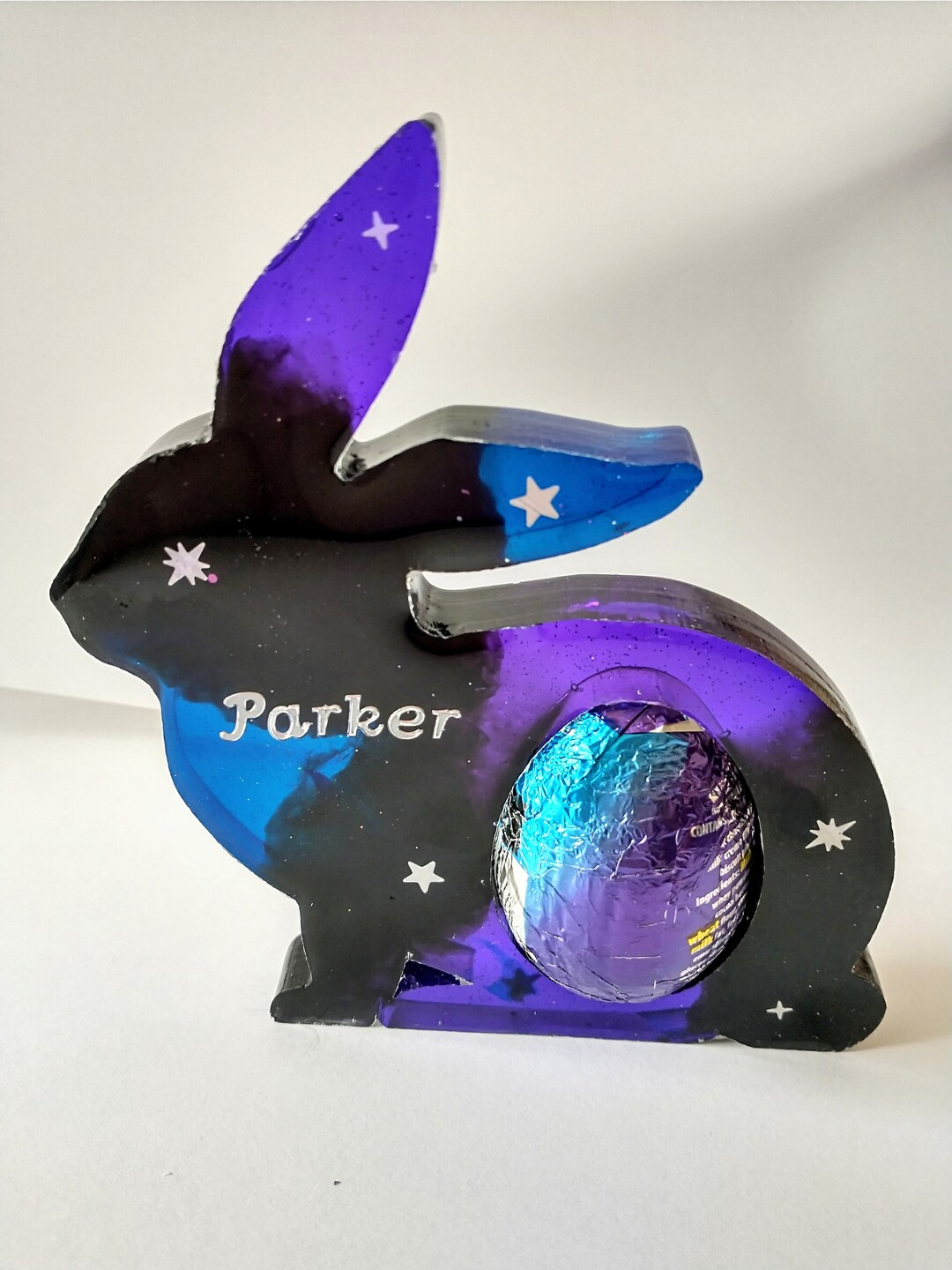 Freestanding Bunny Easter Holder / Space Bunny / Galaxy Bunny / Easter ...