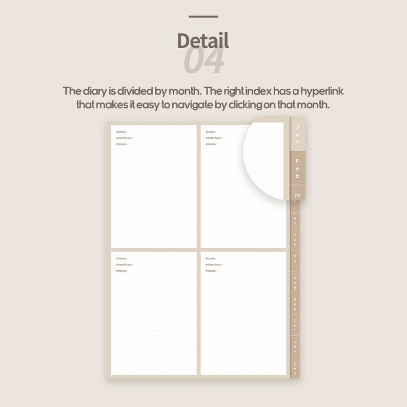 Digital diary template goodnotes for ipad | Etsy