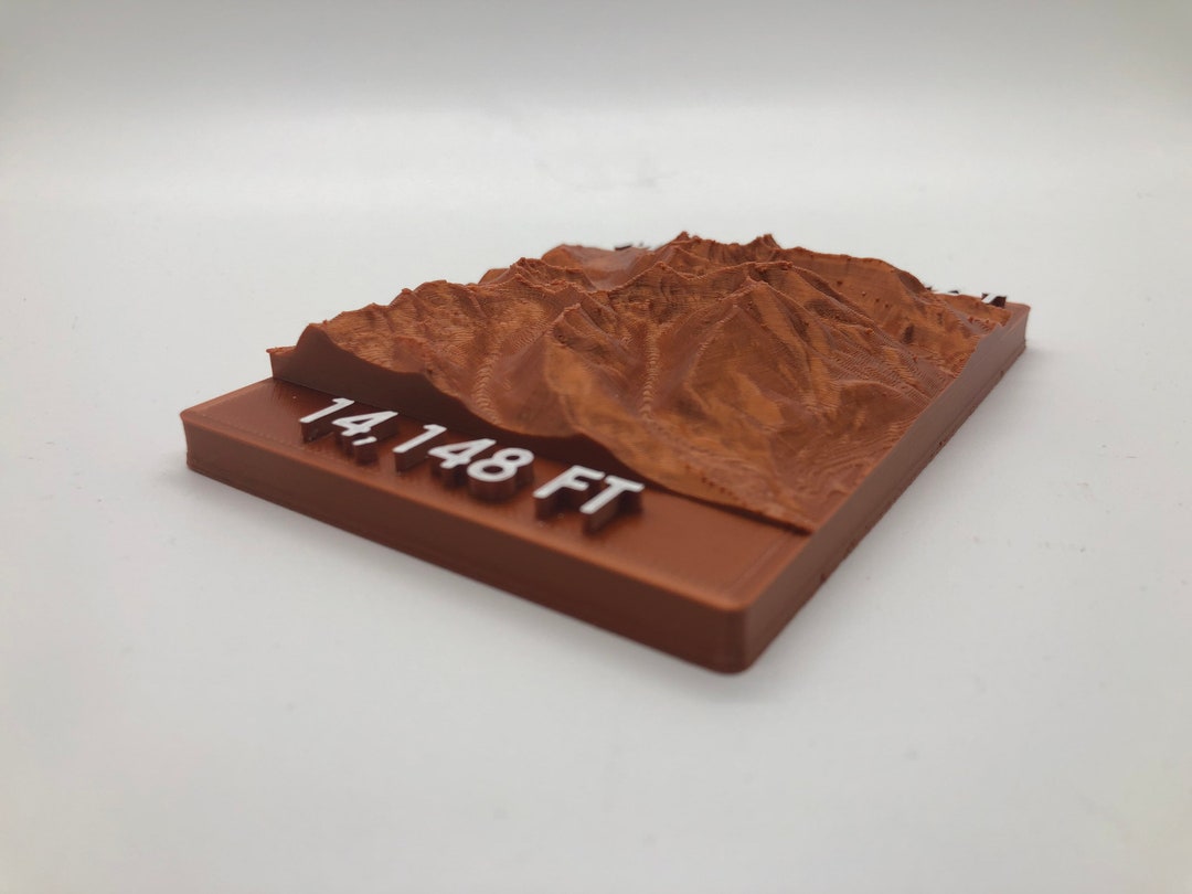 Mt. Democrat Colorado 14er 3D Topographic Ornament - Etsy UK