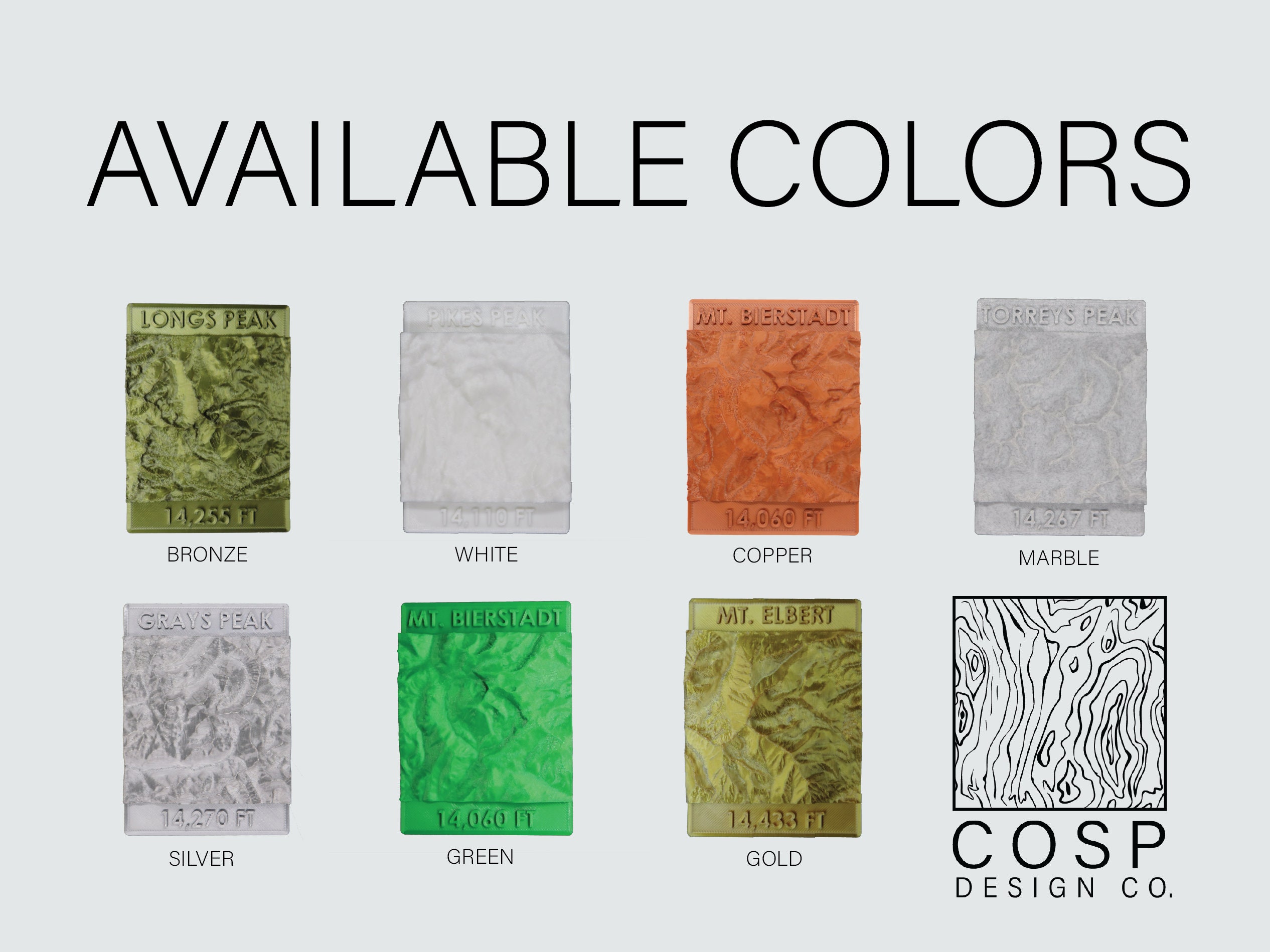 Mt. Democrat Colorado 14er 3D Topographic Ornament - Etsy UK