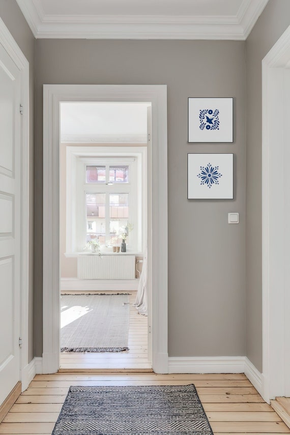 Blue Art Print Blue Poster Blue Tile Prints Blue Pattern - Etsy
