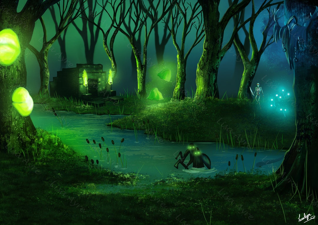 Valheim Swamp Art Print, (fan Art) Gift for Him/her - Etsy New Zealand