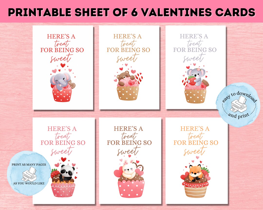 Printable Valentines Cards for Kids Rhyme Valentines Cards - Etsy
