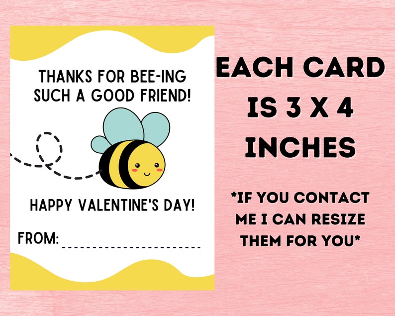 Printable Valentines Cards for Kids Bee Puns Valentines - Etsy