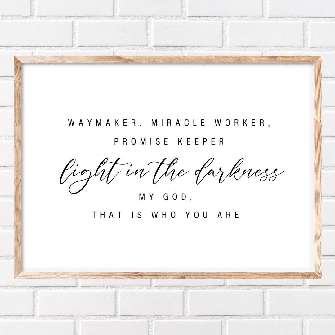 Waymaker | Digital Download | Christian Song Wall Art | Faith | Jesus ...