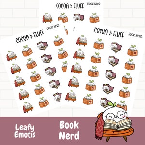 Book Nerd Planner Icons, Hand Drawn Leafy Icons, Leafy Planner Icons ...