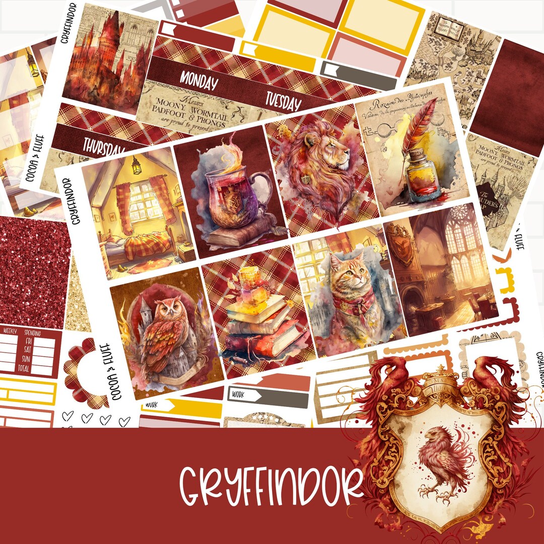 Magical Houses Planner Stickers, Standard Vertical Sticker Kit, Magic ...