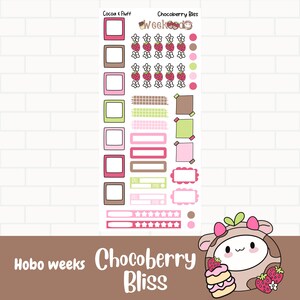 Chocoberry Bliss Hobonichi Weeks Planner Stickers, Weekly Sticker Kit ...