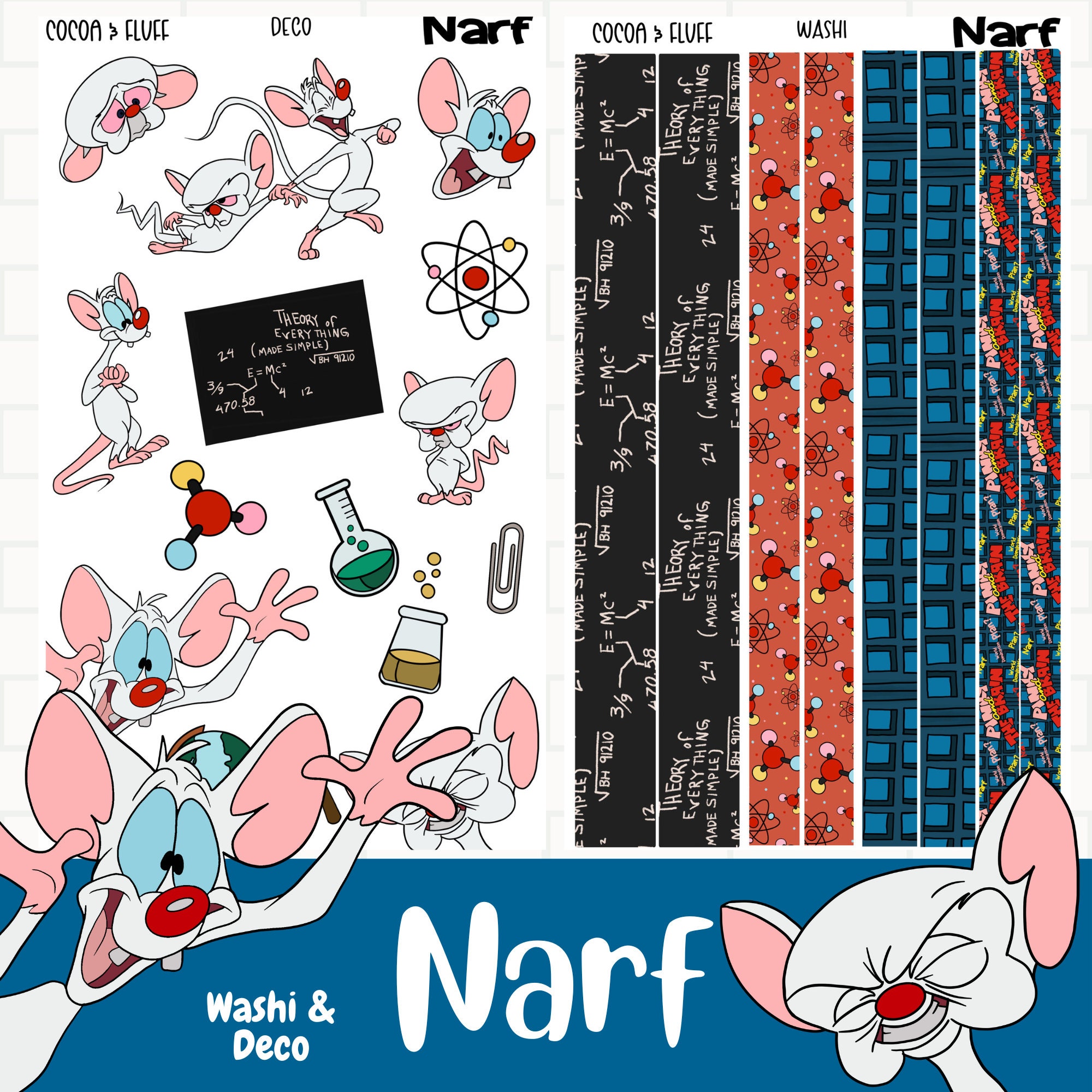 Narf Hobo Cousin Stickers, Animaniacs Planner Sticker Kit, Pinky and ...