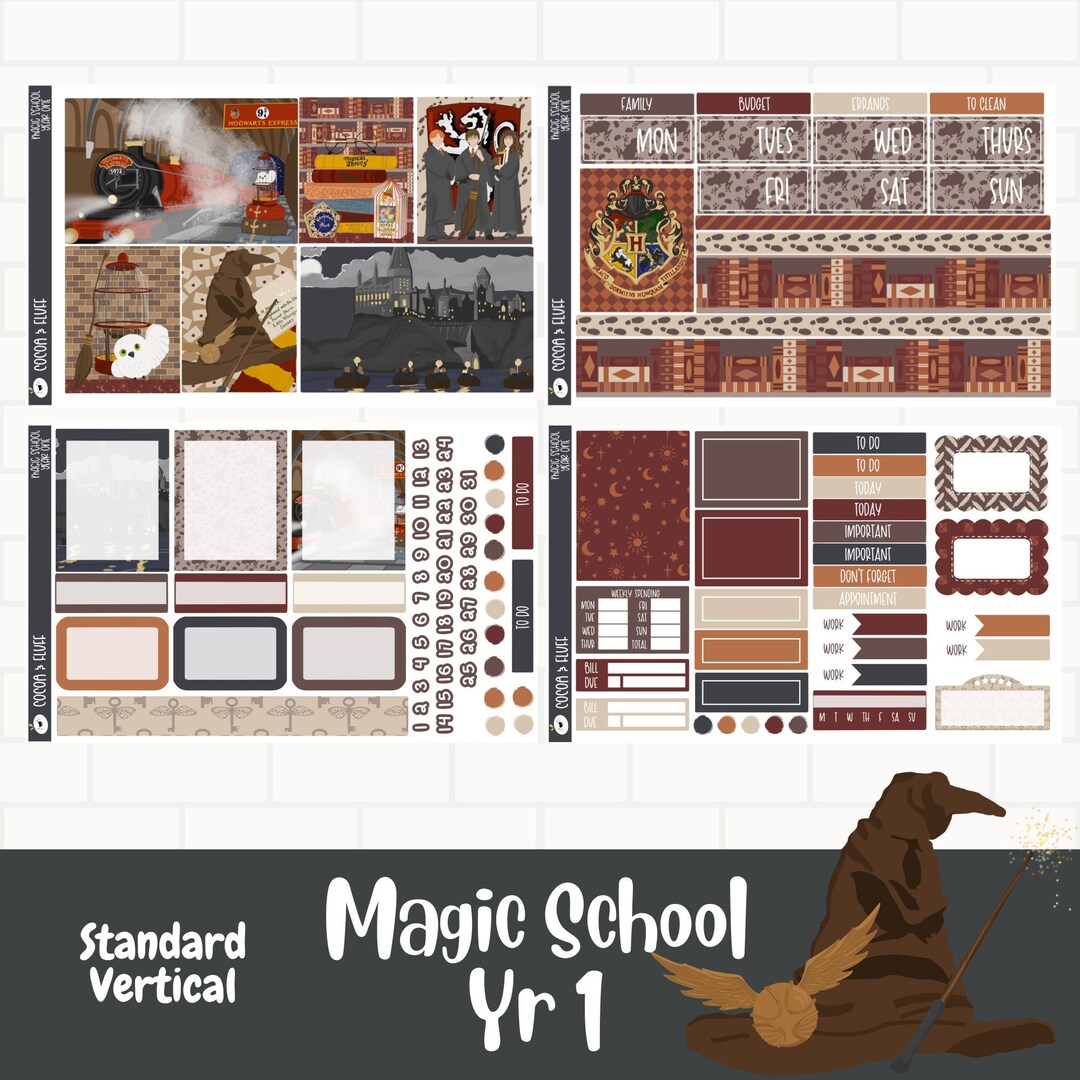 Magic School Yr One, Standard Vertical Weekly Sticker Kit, Magical ...