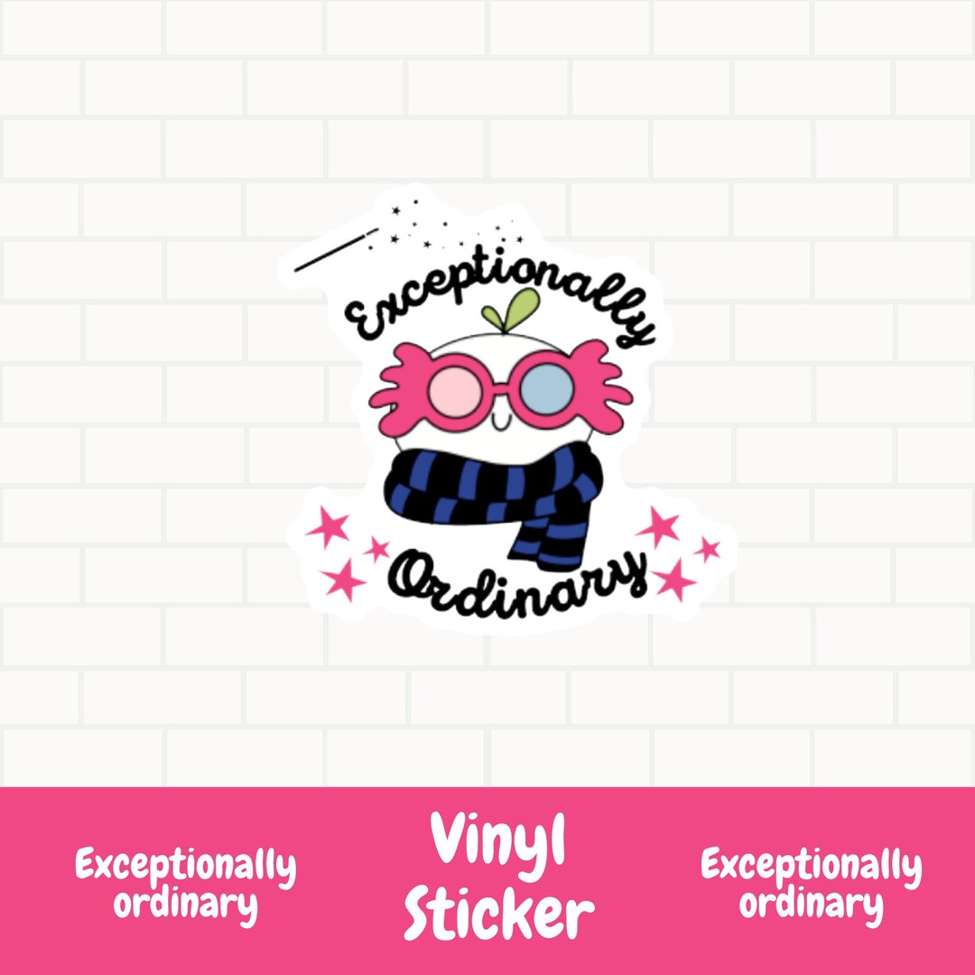 Exceptionally Ordinary Leafy Vinyl Sticker, Hand Drawn, Leafy and ...