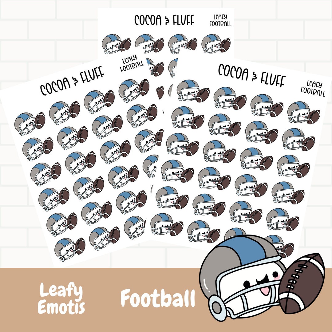 Football Leafy Planner Icons, Hand Drawn Planner Football Icons, Leafy ...
