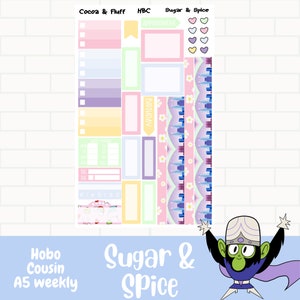 Sugar & Spice, Hobonichi Cousin Sticker Kit, Hobo Weekly, Hand Drawn ...