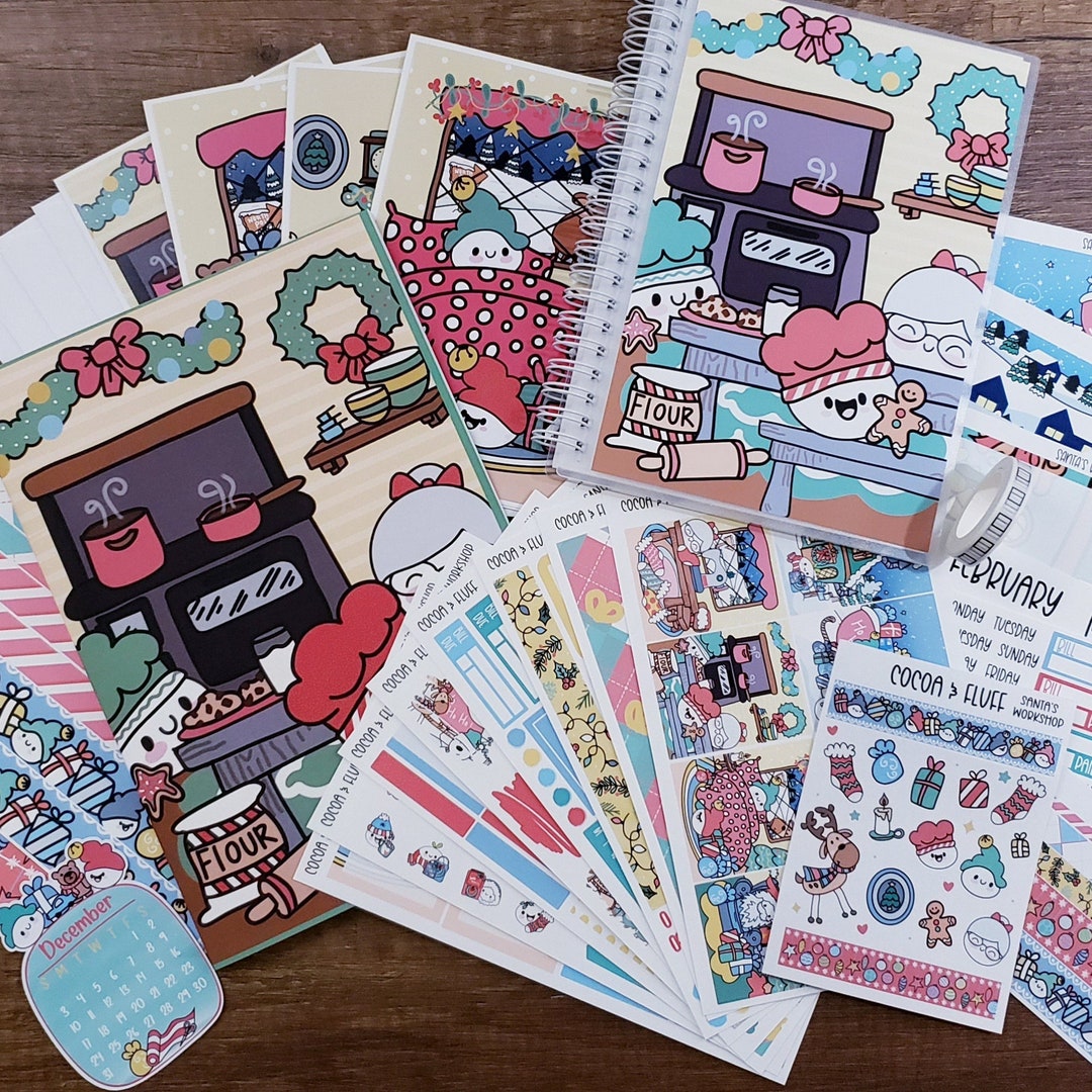 Santa's Workshop Planner Sticker Bundle, Planner Stickers, Vinyl ...