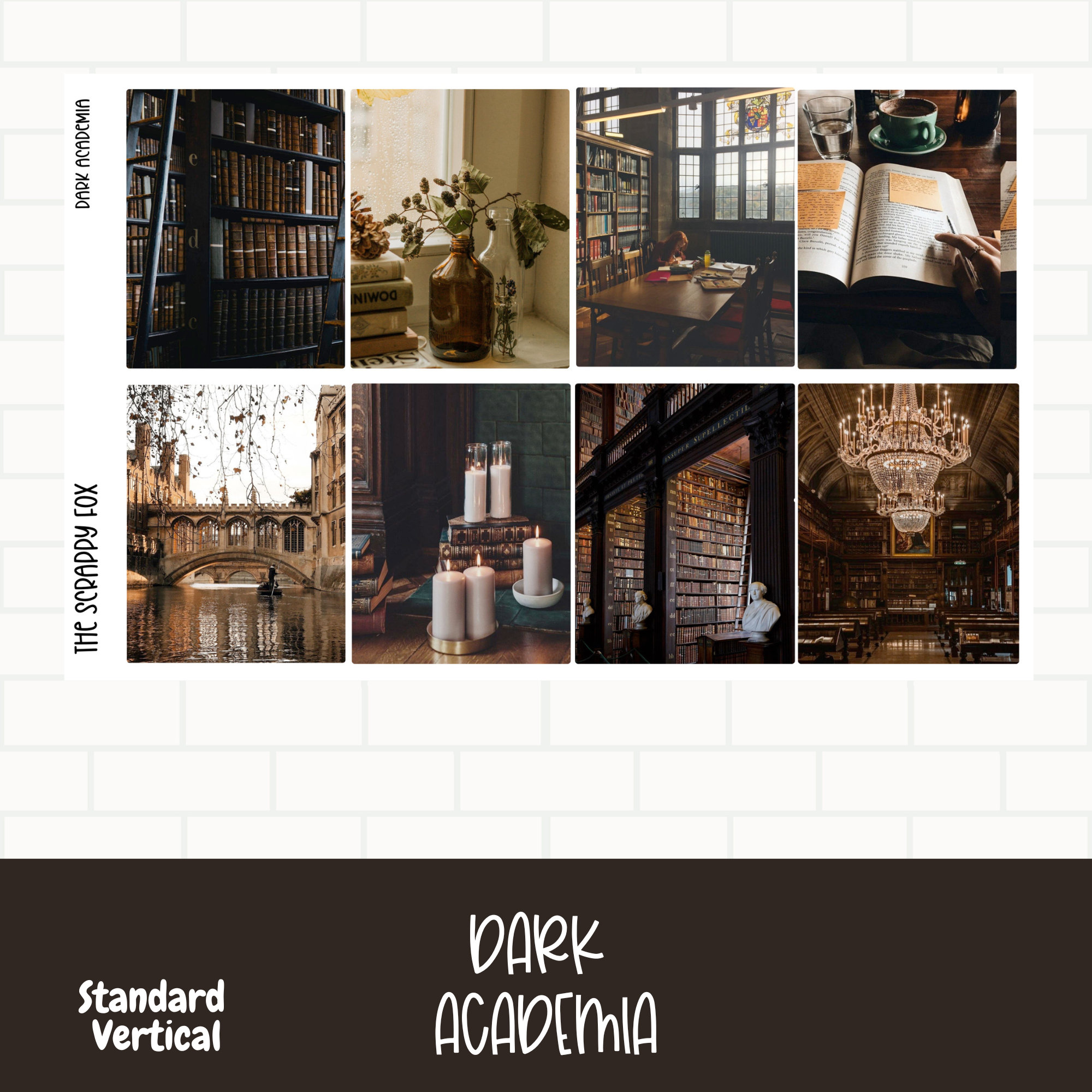 Dark Academia Planner Stickers Planner Sticker Kit Book - Etsy