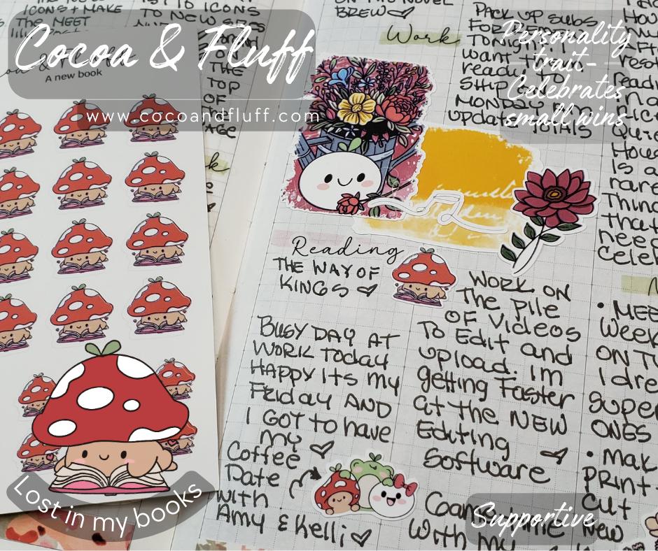 A New Book Planner Icons, Hand Drawn Stickers, Leafy Planner Icons ...