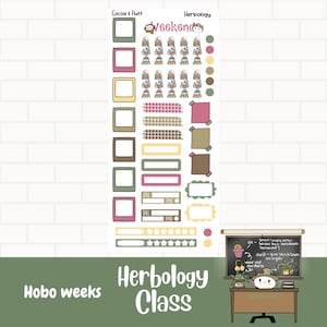 Herbology Class Hobonichi Weeks Planner Stickers, Weekly Sticker Kit ...